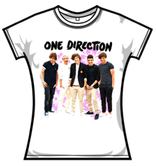 One Direction Merchandise, Short Sleeve T-Shirt, Scoop neck, Skinny Fit ...