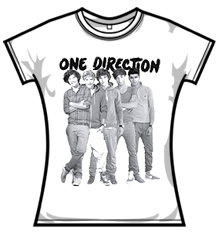 One Direction Merchandise, Short Sleeve T-Shirt, Scoop neck, Skinny Fit ...